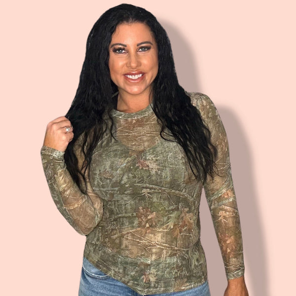 TH-Camo Mesh Top – Sassytrendz Boutique